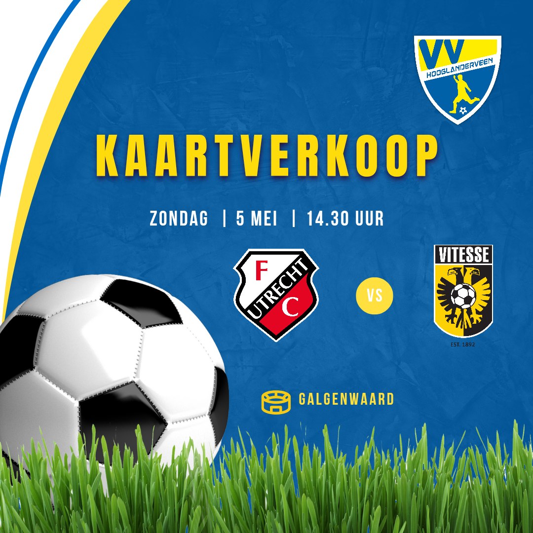 Met korting naar FC Utrecht-Vitesse op 5 mei | vv Hooglanderveen